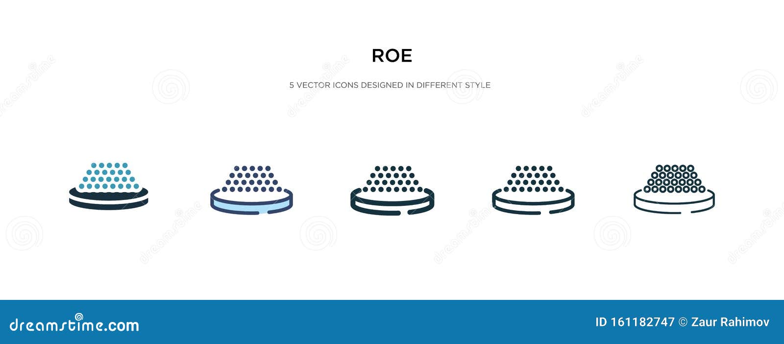 Roe Icon in Different Style Vector Illustration. Two Colored and Black ...