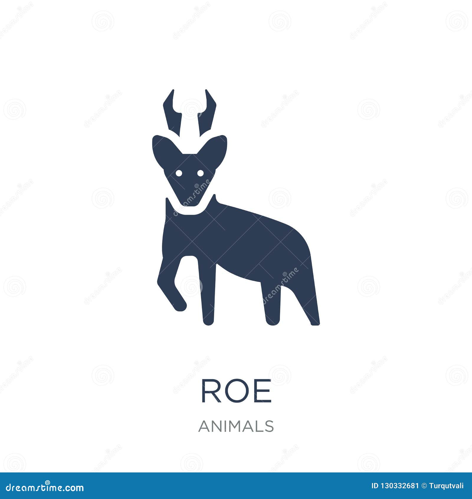 Roe Icon. Trendy Flat Vector Roe Icon on White Background from a Stock ...