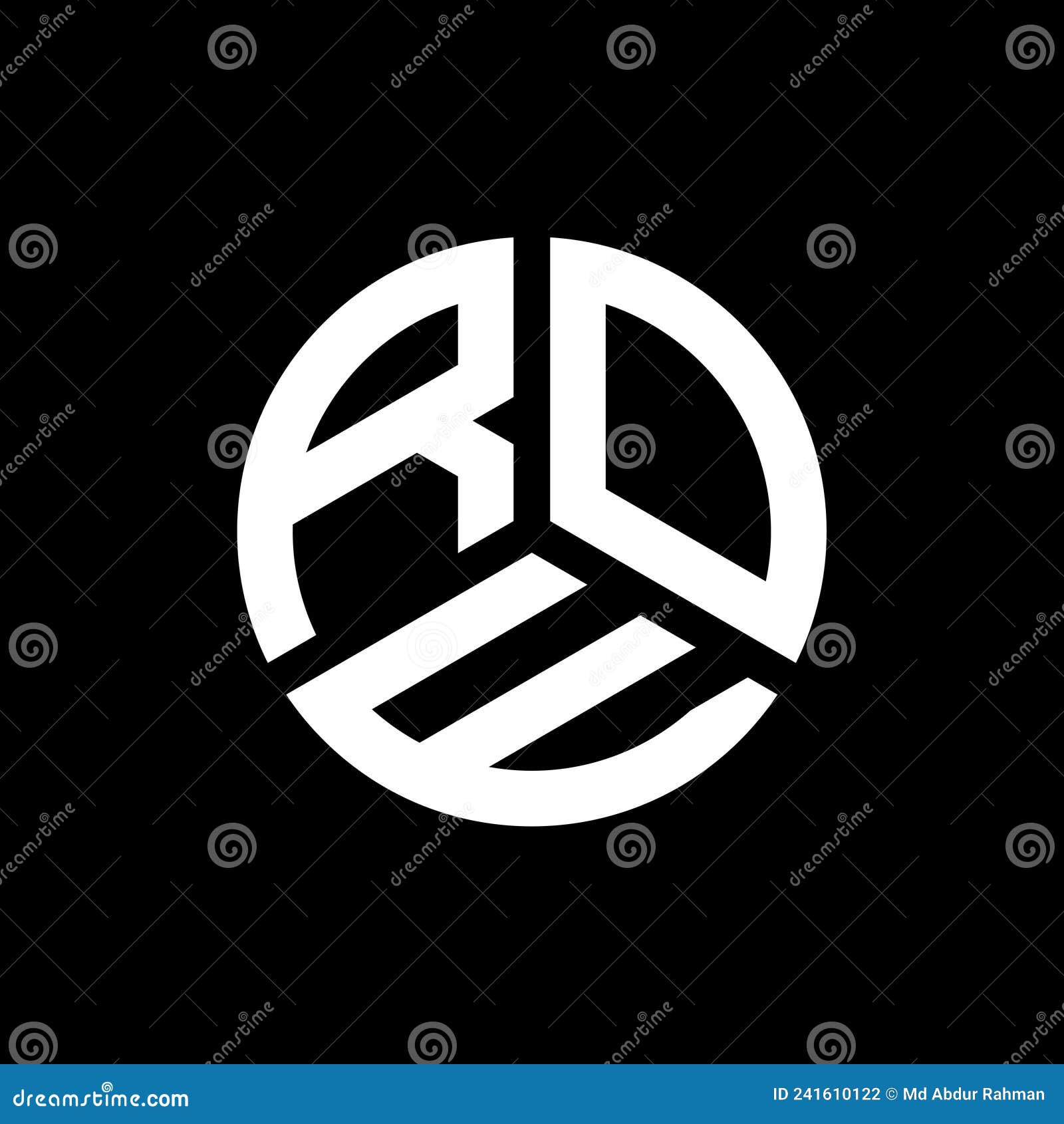 ROE Letter Logo Design on Black Background. ROE Creative Initials ...