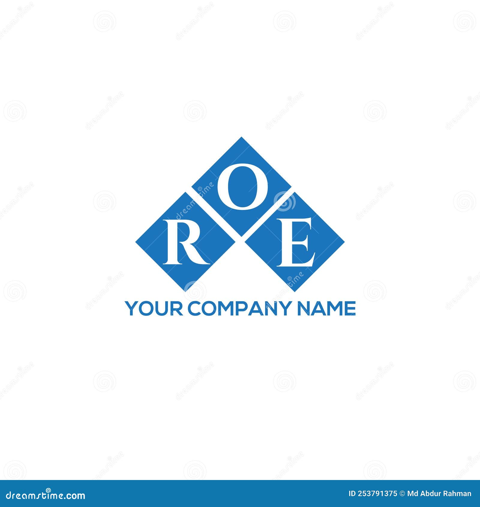 ROE Letter Logo Design on WHITE Background. ROE Creative Initials ...