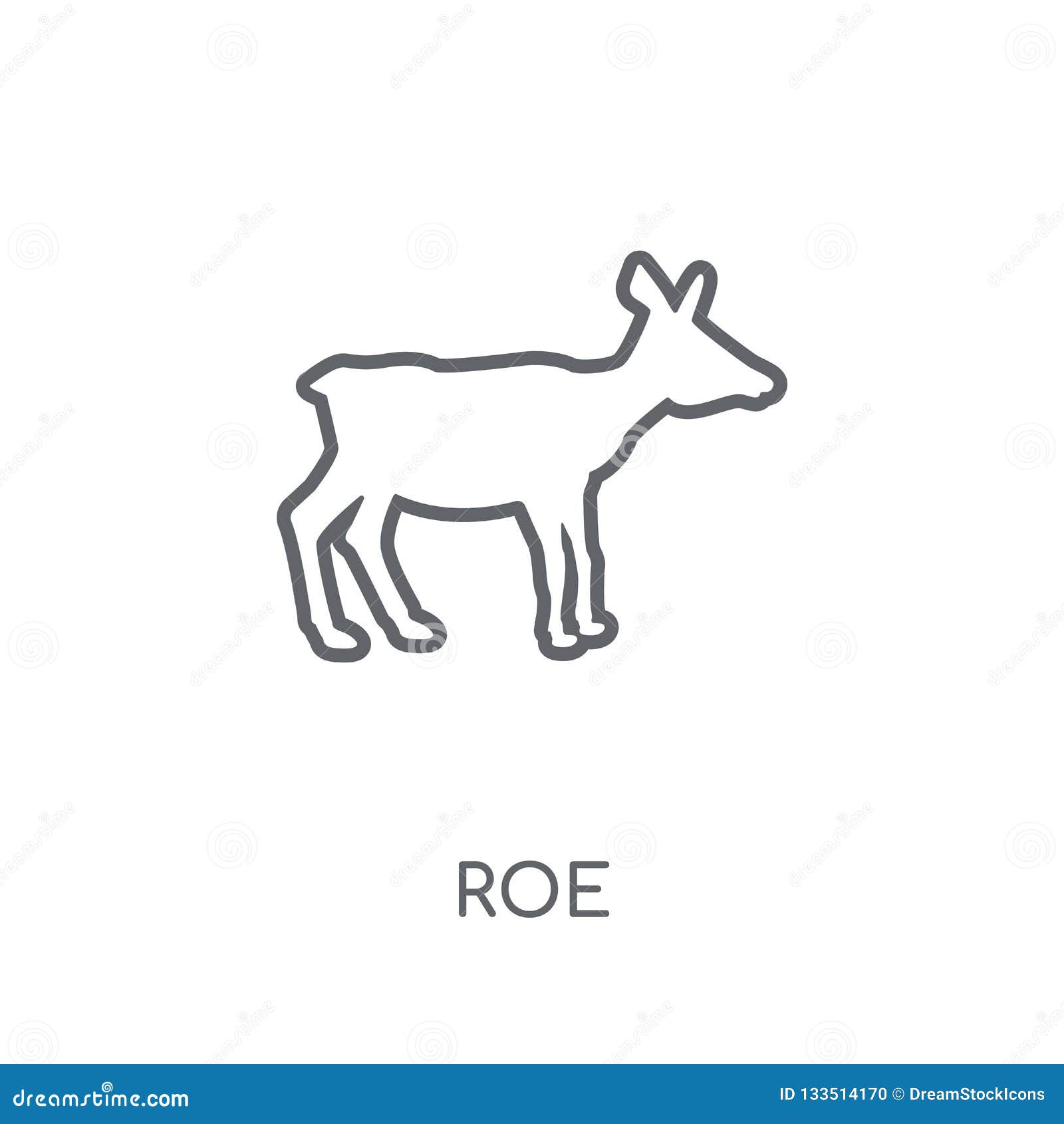 Roe Linear Icon. Modern Outline Roe Logo Concept on White Backgr Stock ...