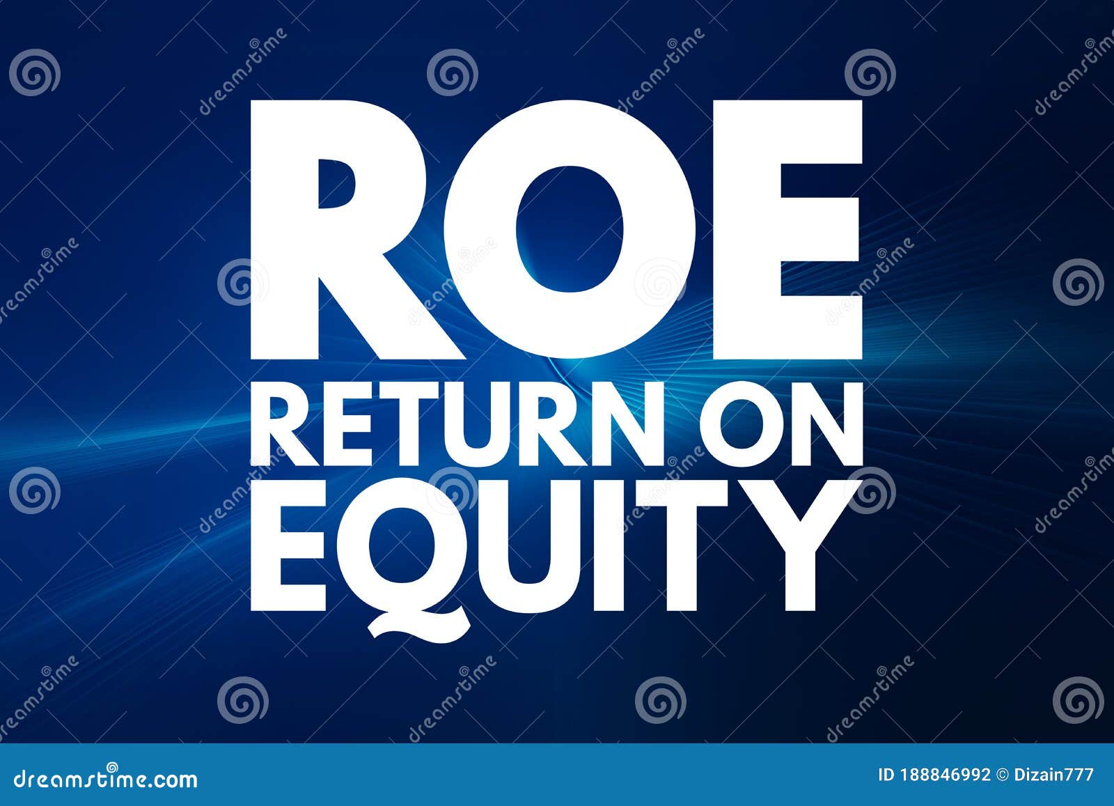 ROE - Return on Equity Acronym, Business Concept Background Stock ...