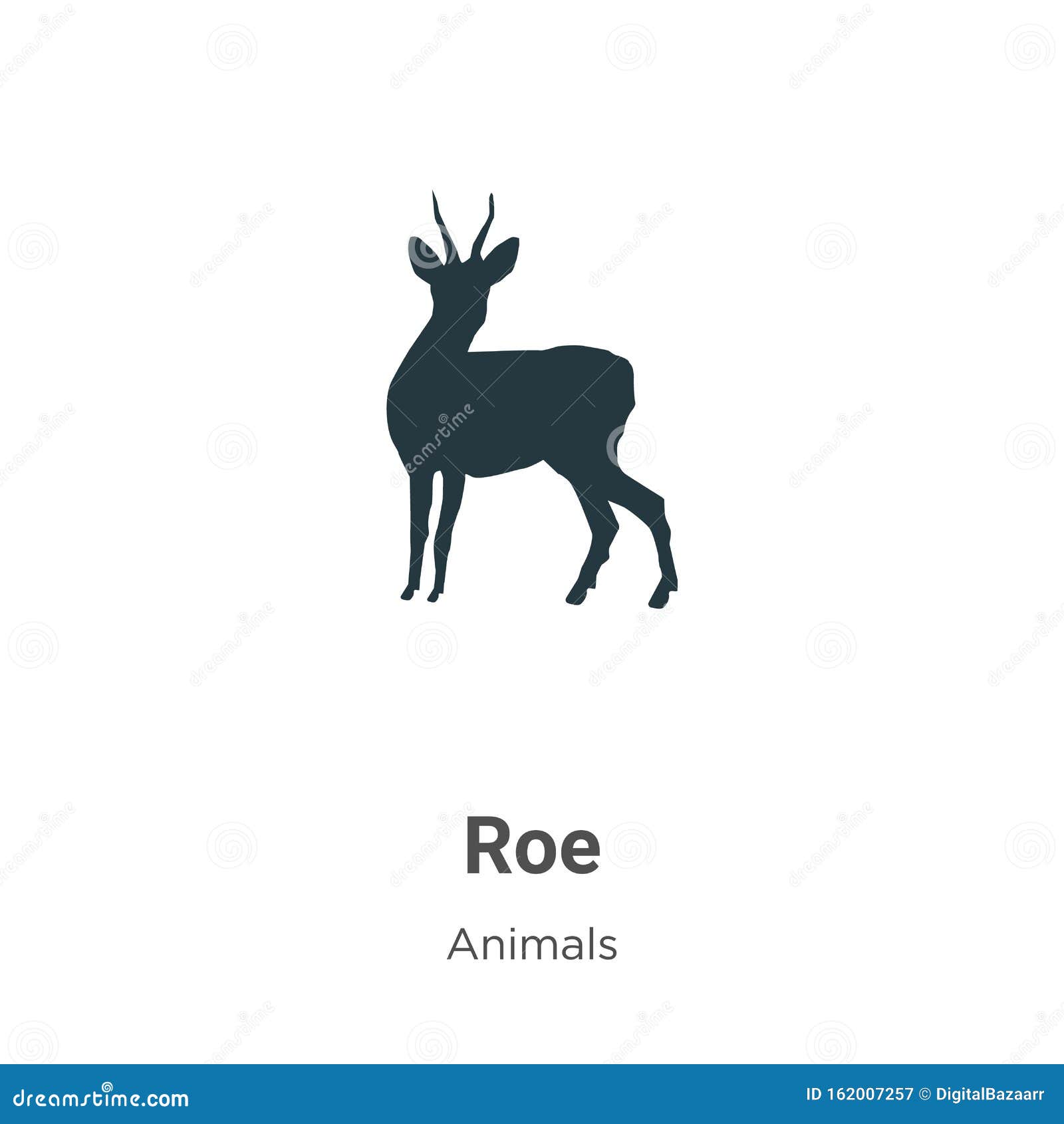 Roe Vector Icon on White Background. Flat Vector Roe Icon Symbol Sign ...