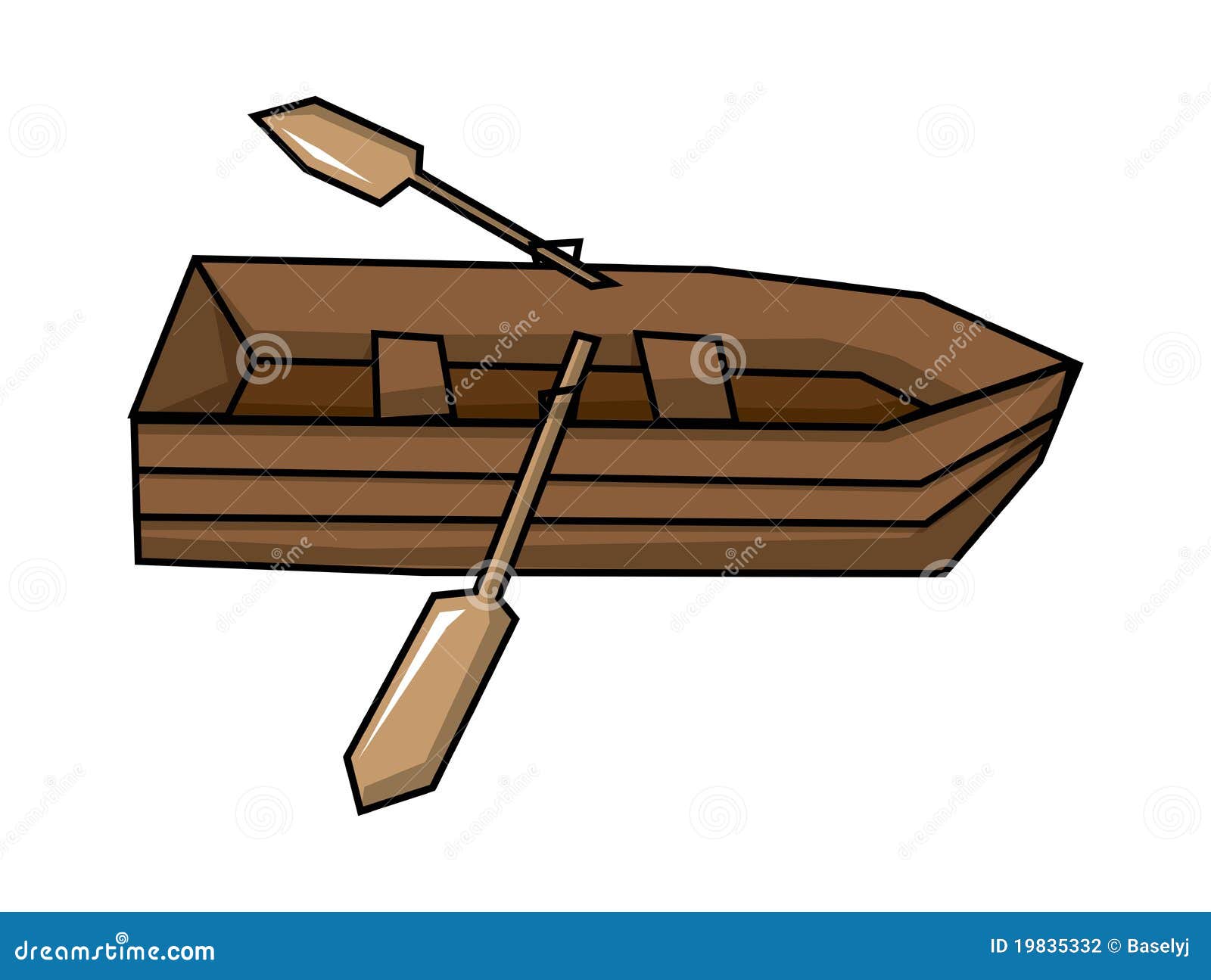 Roeiboot vector illustratie. Illustration of eenvoudig - 19835332