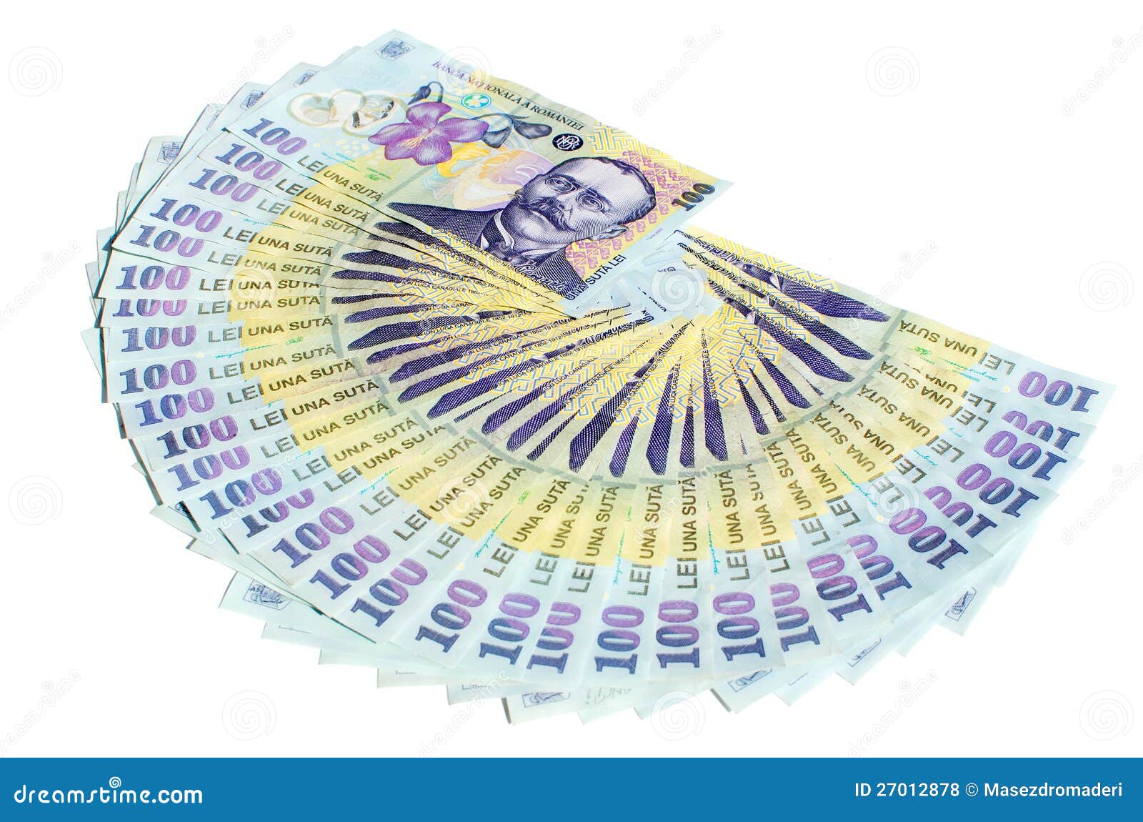 Roemeens geïsoleerdi geld stock foto. Image of bankbiljet - 27012878