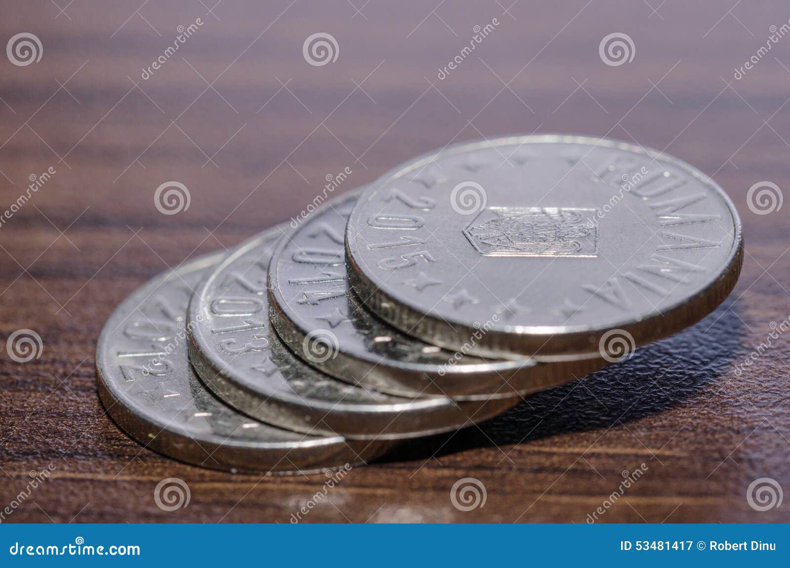 Roemeense Muntstukken Geld Munt Stock Afbeelding - Image of betaling ...