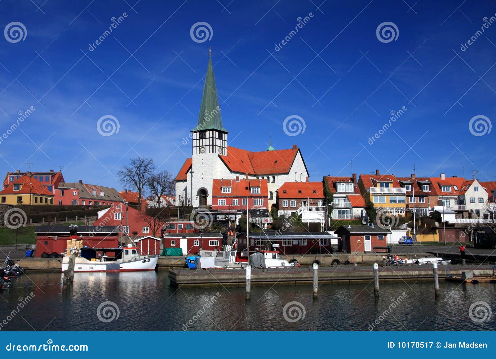 Roenne D'île De Port De Bornholm Danemark Image stock - Image of port ...