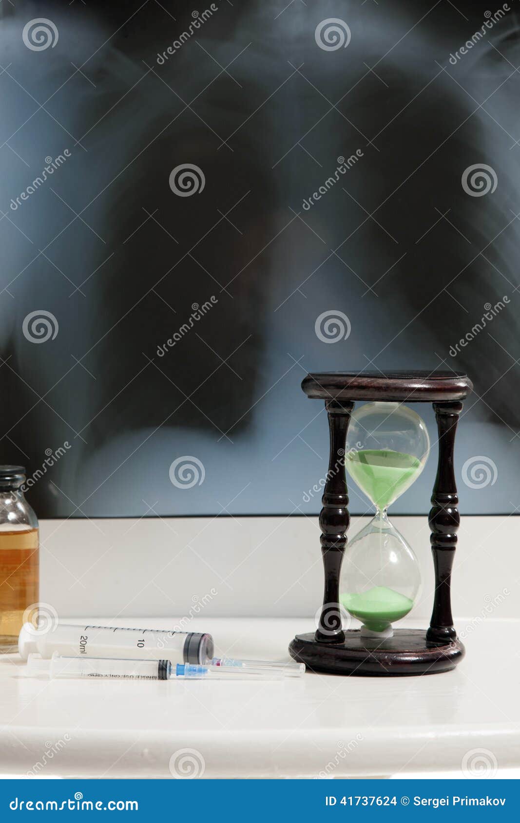 Roentgen, Hourglass and Medicine Stock Photo - Image of pulmonary ...