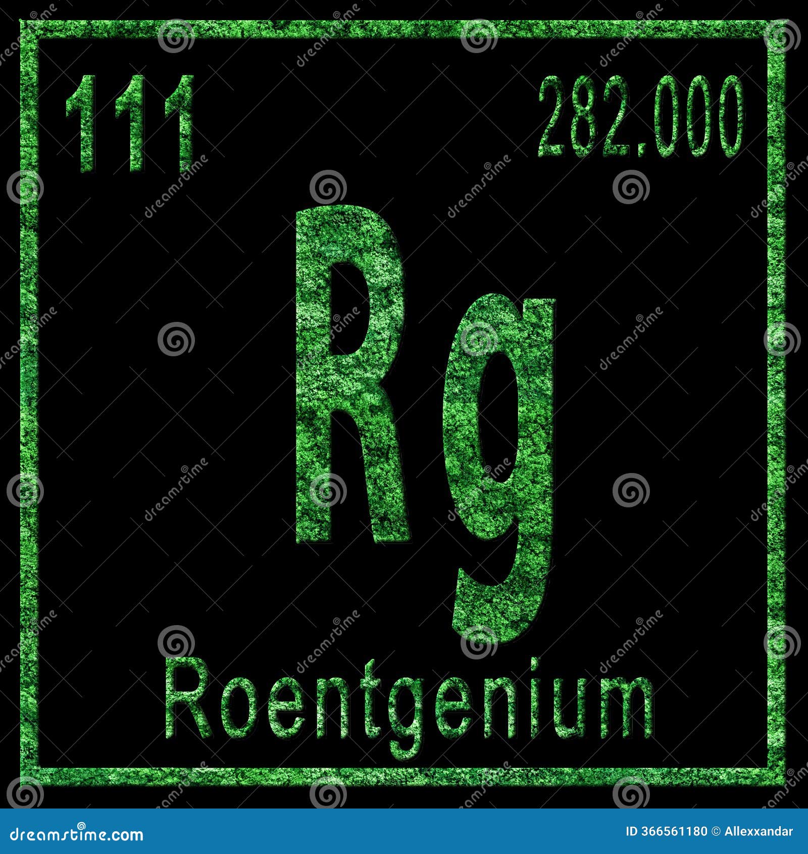 Roentgenium Chemical Element Symbol On White Background Stock Photo ...