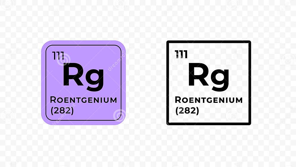 Roentgenium, Chemical Element of the Periodic Table Vector Stock Vector ...