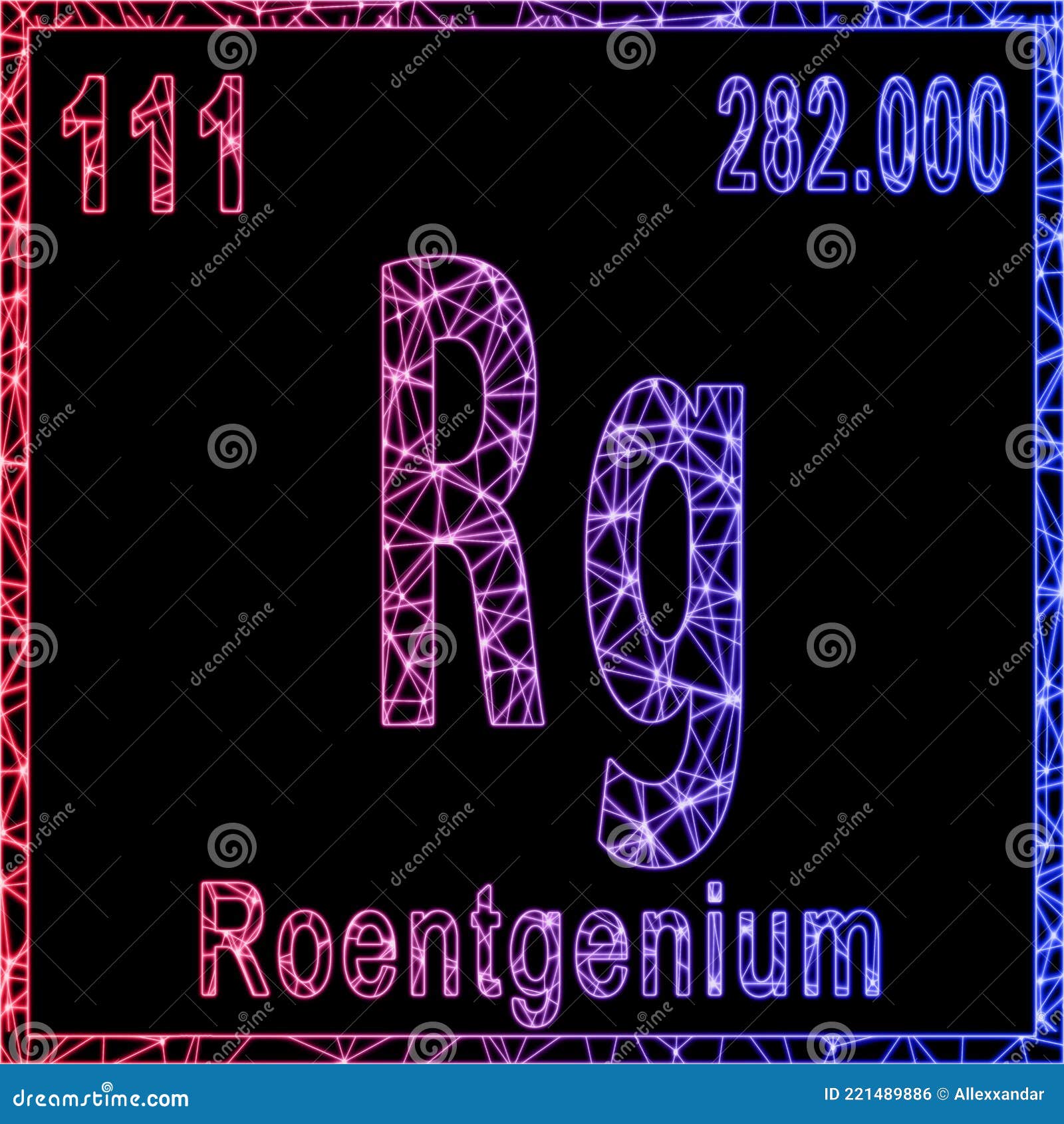 Roentgenium Chemical Atom Element Mendeleev Periodic Table Vector ...