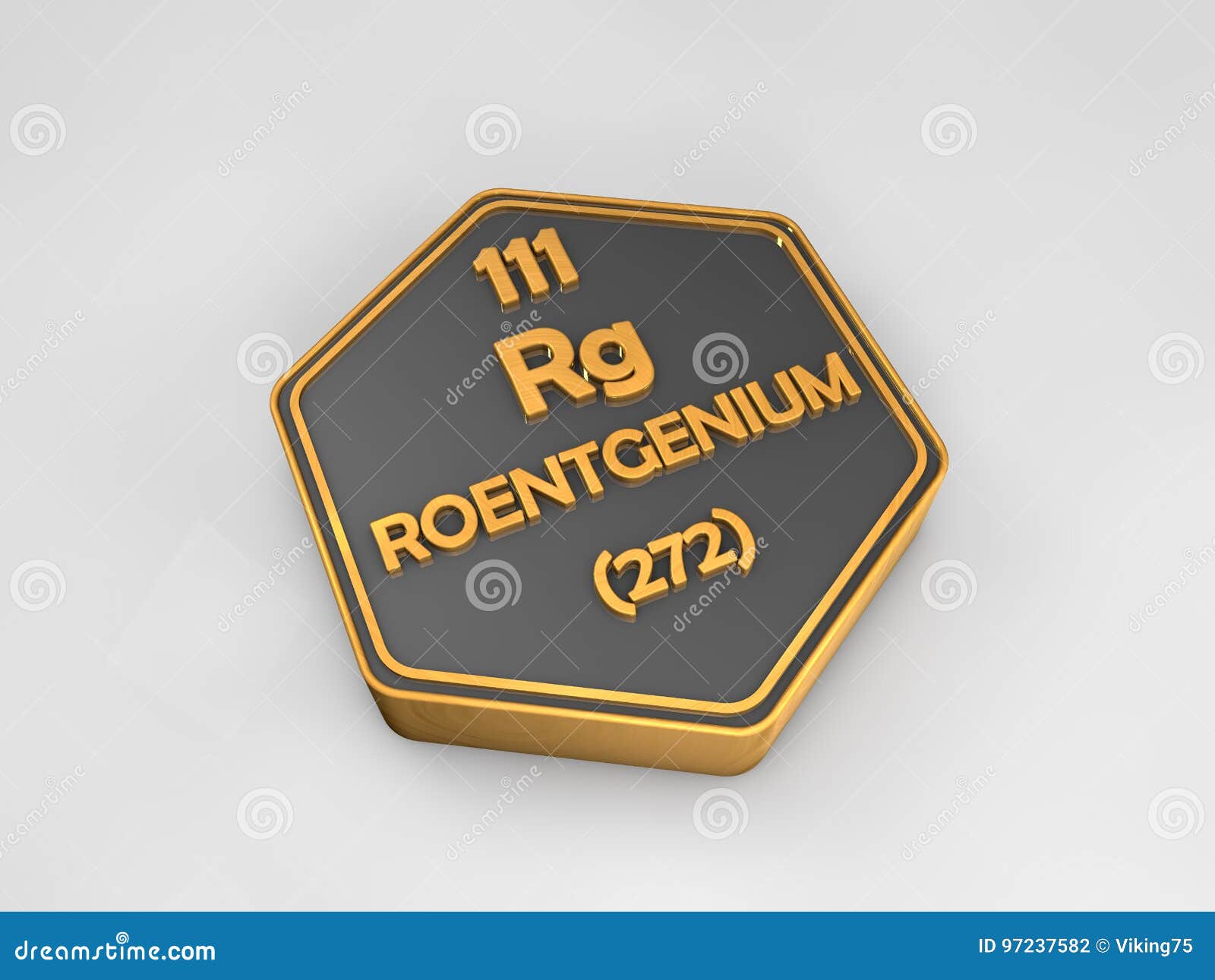Roentgenium - Rg - Chemical Element Periodic Table Hexagonal Shape ...