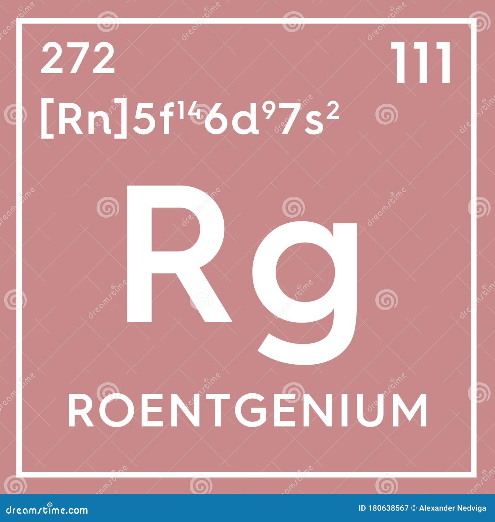 Roentgenium. Transition Metals. Chemical Element of Mendeleev S ...