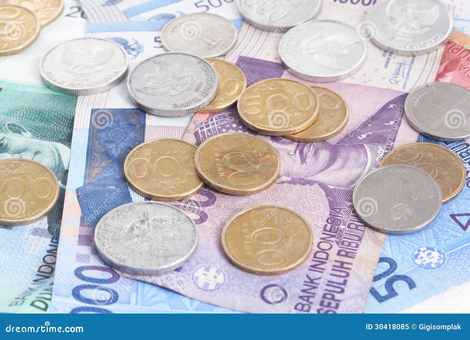 Roepie - Indonesisch Geld stock afbeelding. Image of munt - 30418085