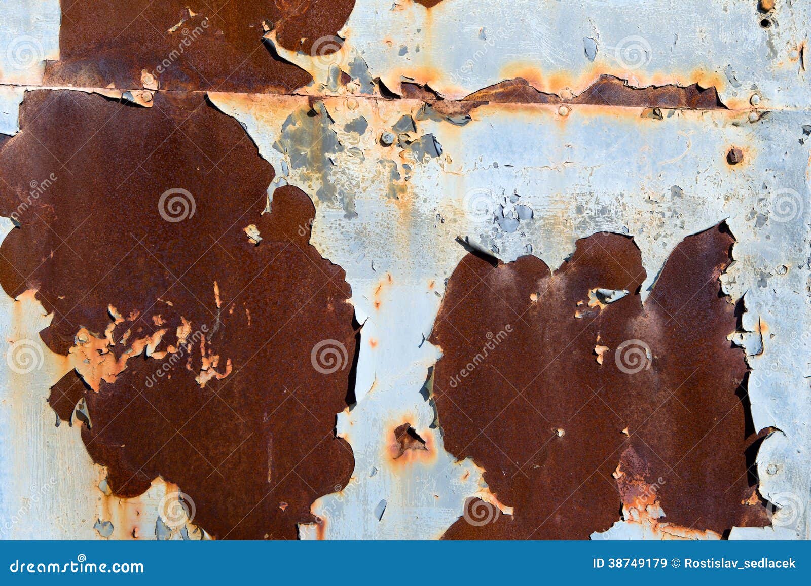 Roest en schil blauwe verf stock afbeelding. Image of barst - 38749179