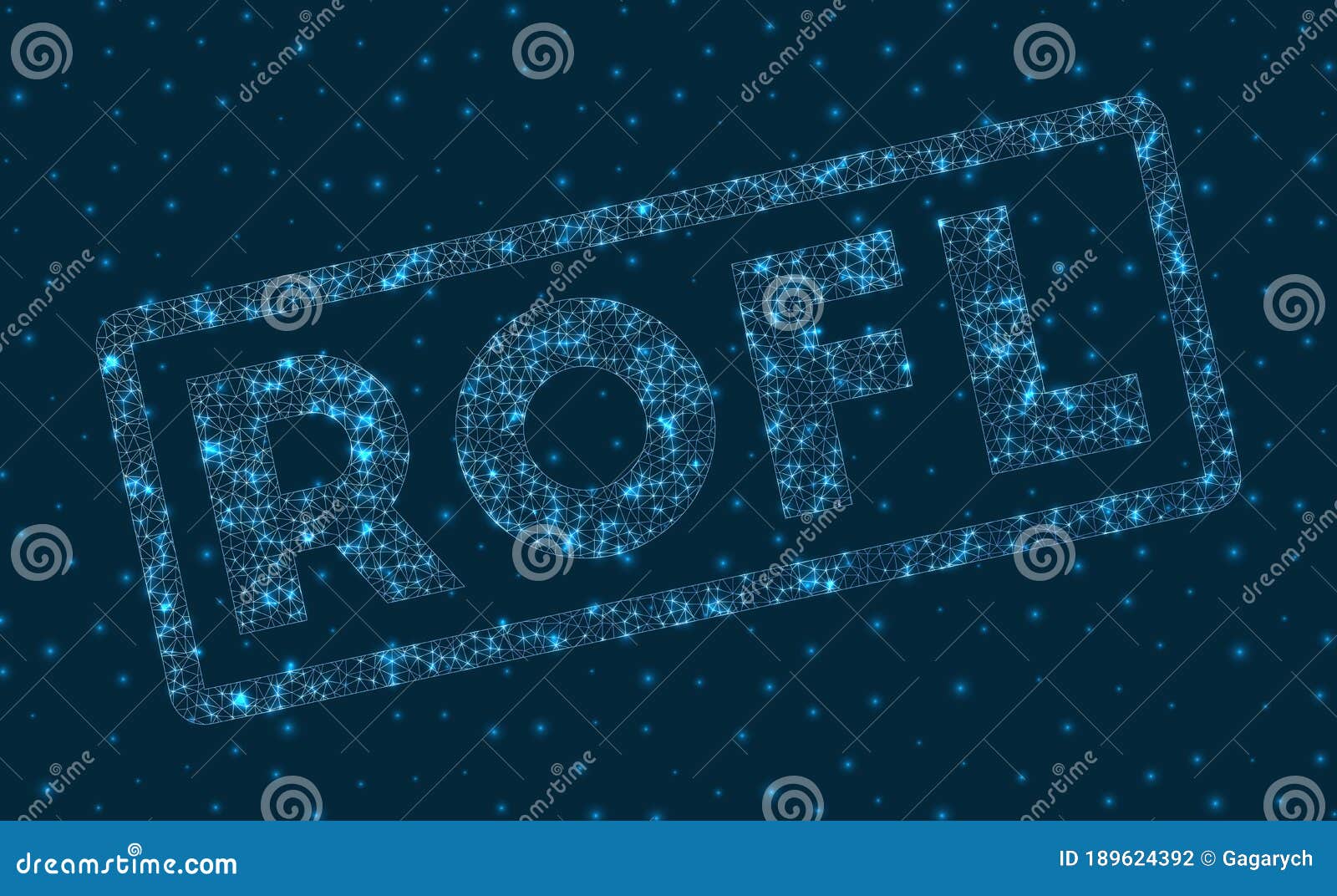 Rofl Word in Digital Style. Stock Vector - Illustration of citizen ...