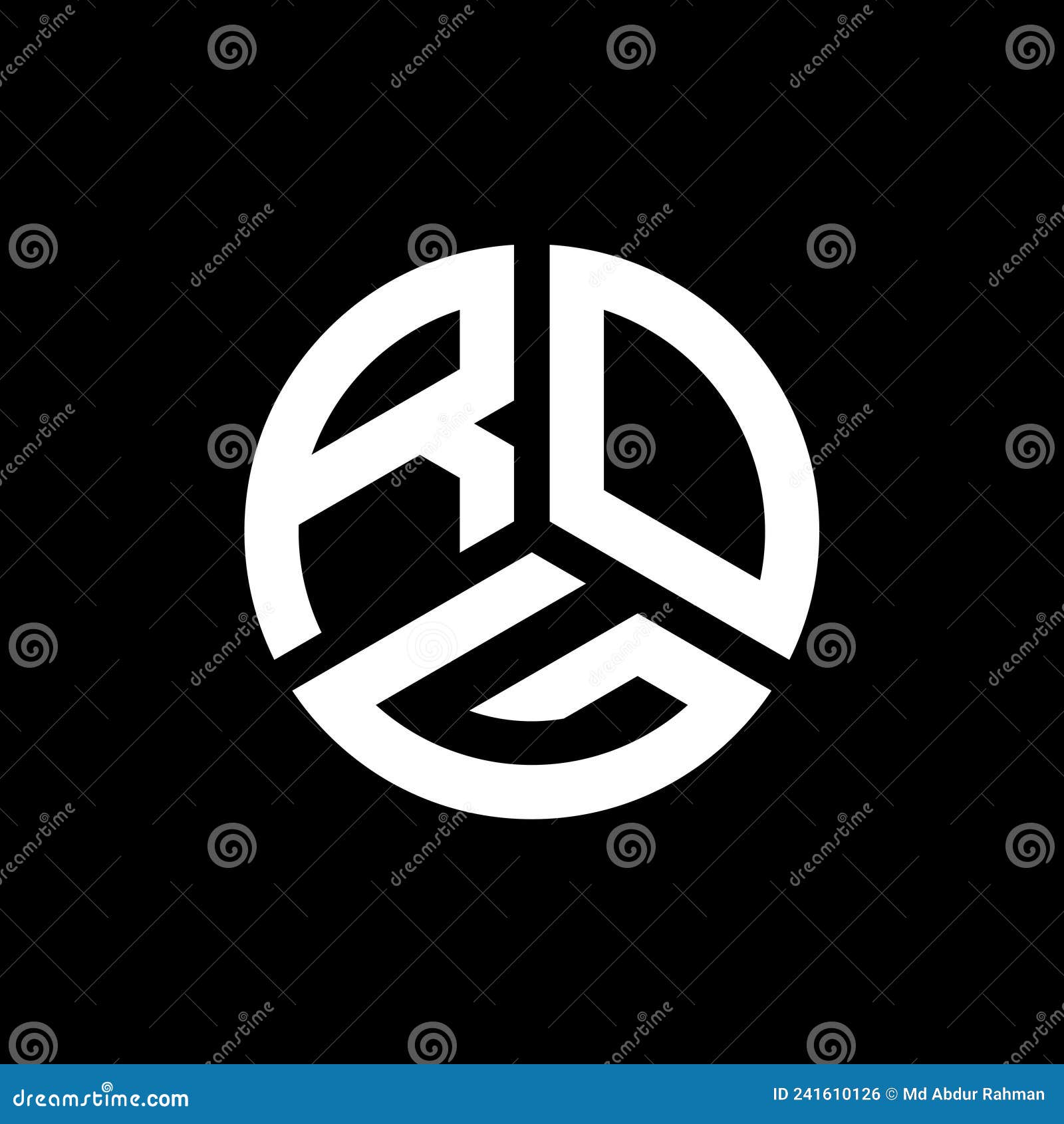ROG Letter Logo Design On Black Background. ROG Creative Initials ...