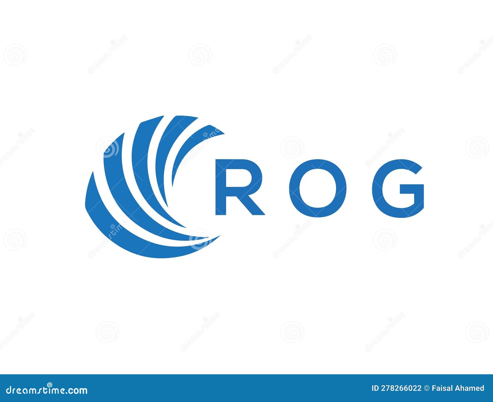 ROG Letter Logo Design On White Background. ROG Creative Circle Letter ...