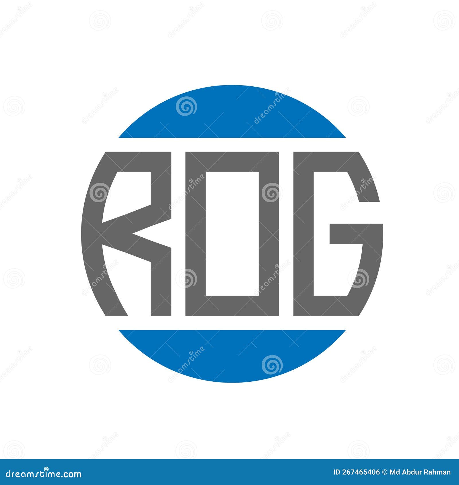ROG Letter Logo Design On White Background. ROG Creative Initials ...