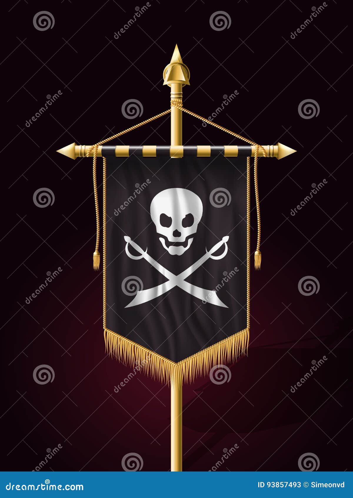 Rogelio Alegre Jack Pirate Flag Ilustración del Vector - Ilustración de ...