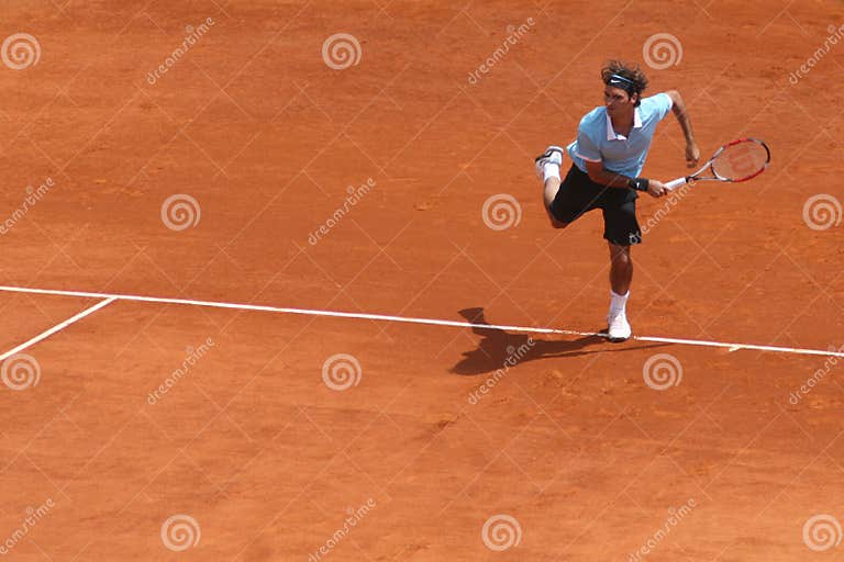 Roger Federer at Masters Series Montecarlo Editorial Stock Photo ...