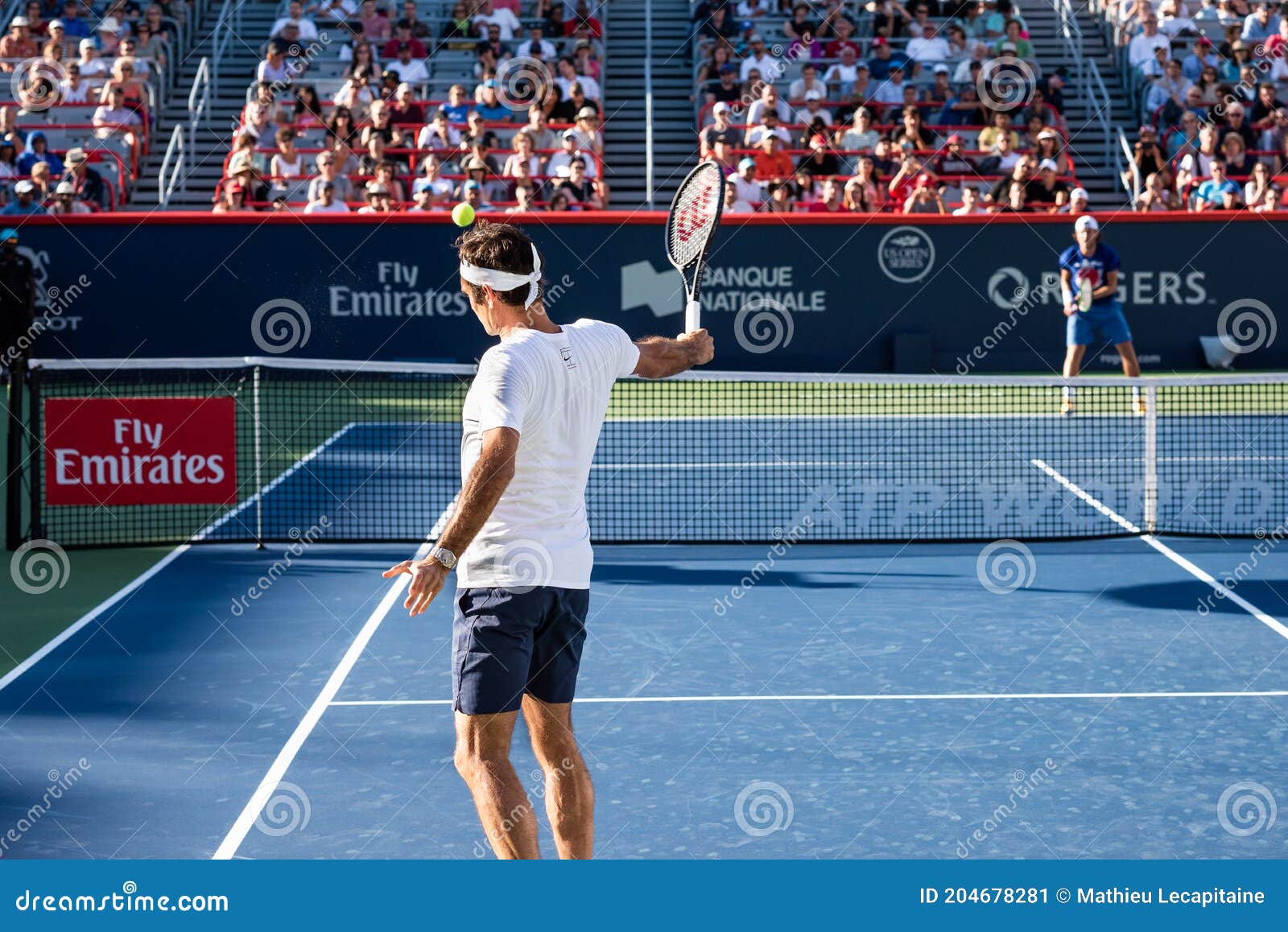 Roger Federer, Practicing during the Roger Cup Editorial Photo - Image ...
