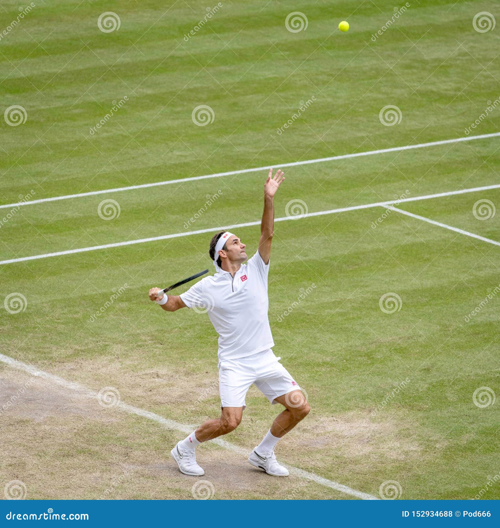 Roger Federer at Wimbledon editorial stock photo. Image of federerl ...