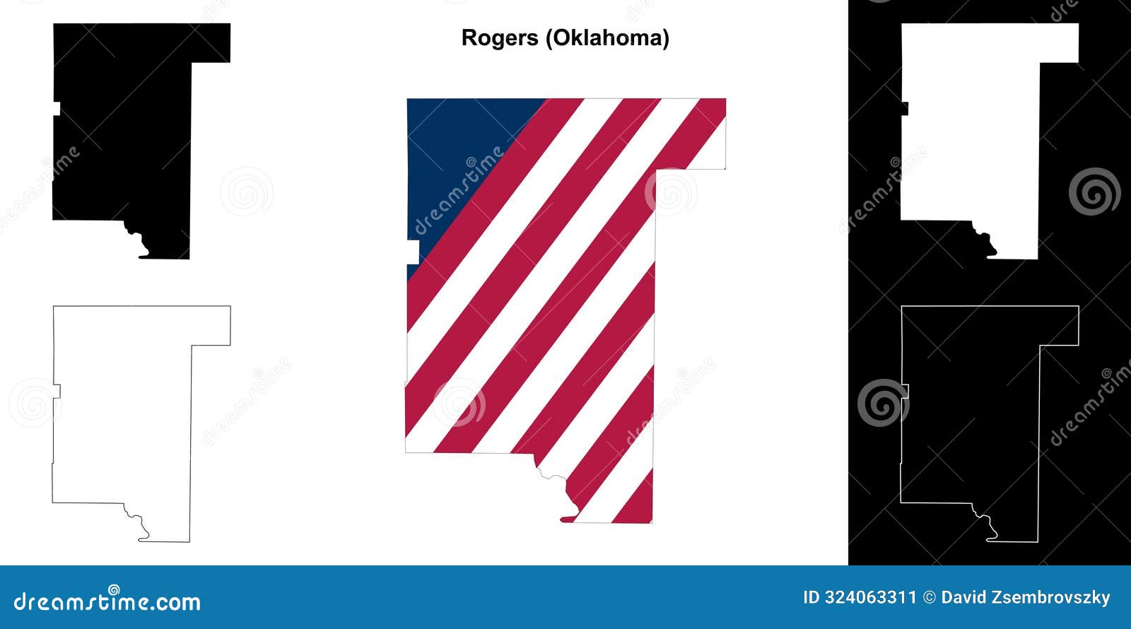 Rogers outline map stock illustration. Illustration of boundary - 324063311