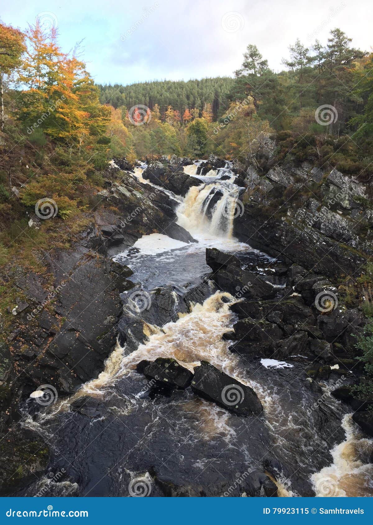 Rogie Falls / Waterfall stock image. Image of highlands - 79923115