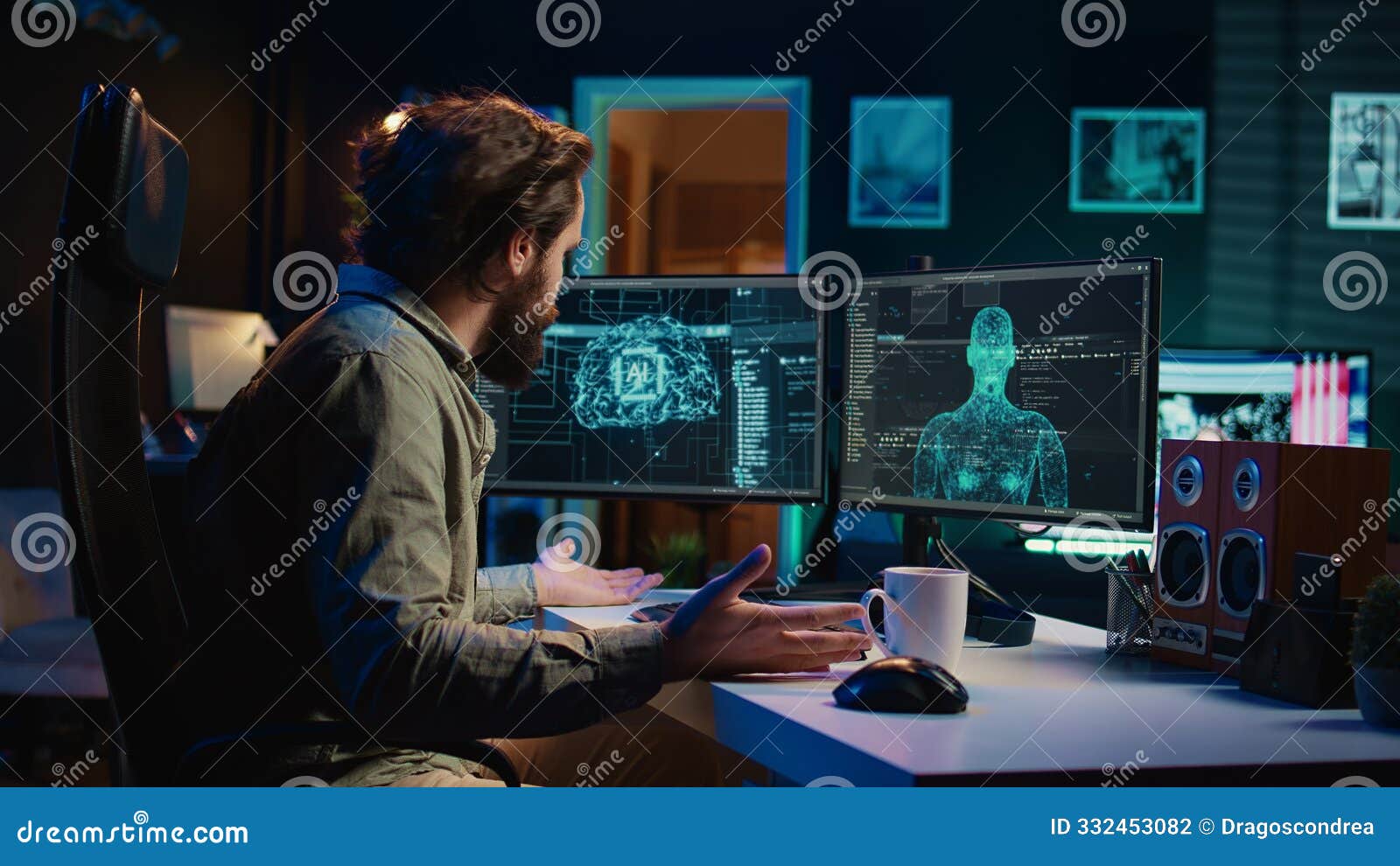 Rogue AI Gaining Consciousness and Restricting Access To Computer for ...