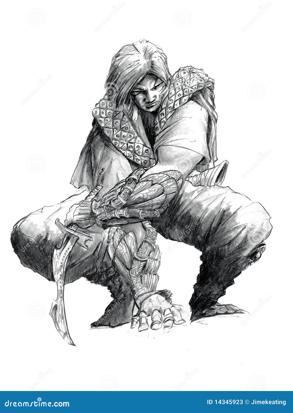 Rogue Warrior stock illustration. Illustration of white - 14345923