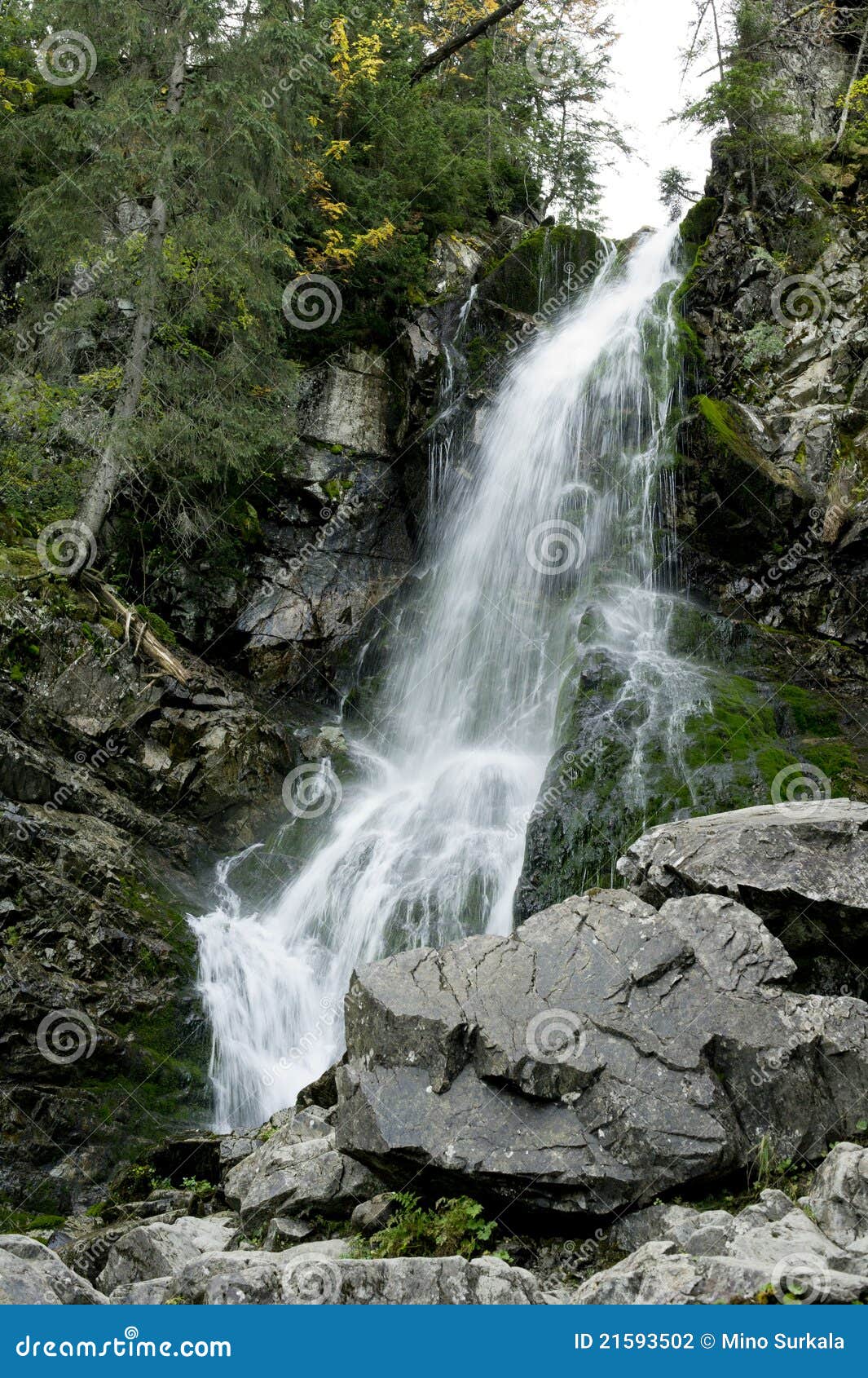 Rohace waterfalls stock photo. Image of stream, tatra - 21593502