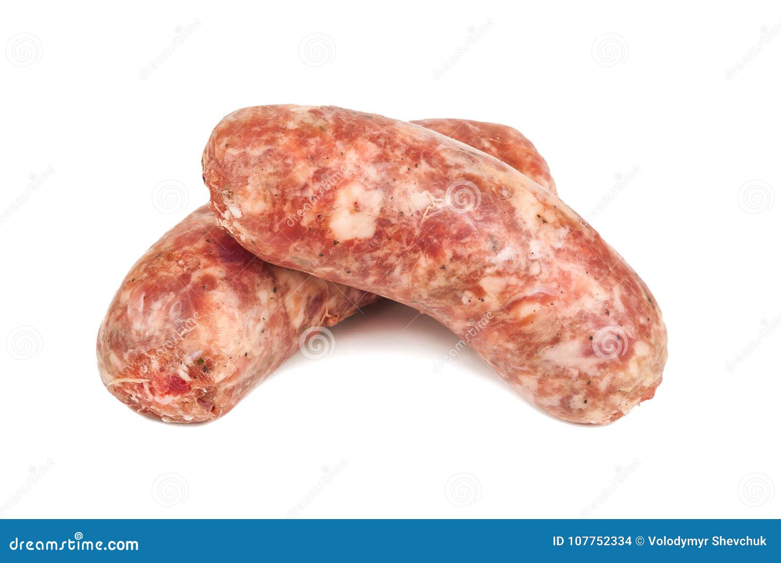 Rohe italienische Wurst stockfoto. Bild von bratwurst - 107752334
