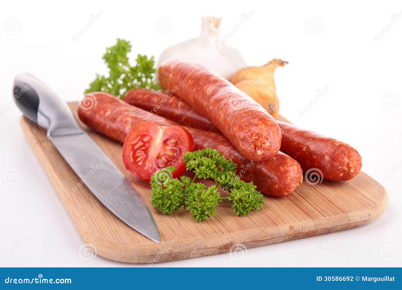 Rohe Wurst stockfoto. Bild von frische, schweinefleisch - 30586692