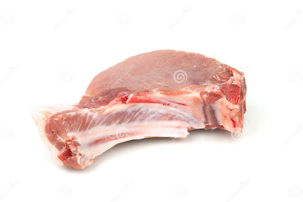 Rohes Fleisch Mit Dem Knochen Stockbild - Bild von muskel, getrennt ...