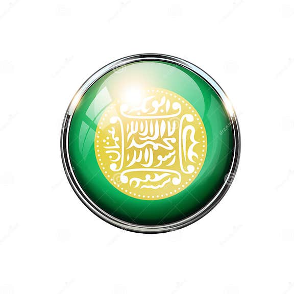 Rohingya Flag Button Isolated on White Background, Pin Flag Stock ...