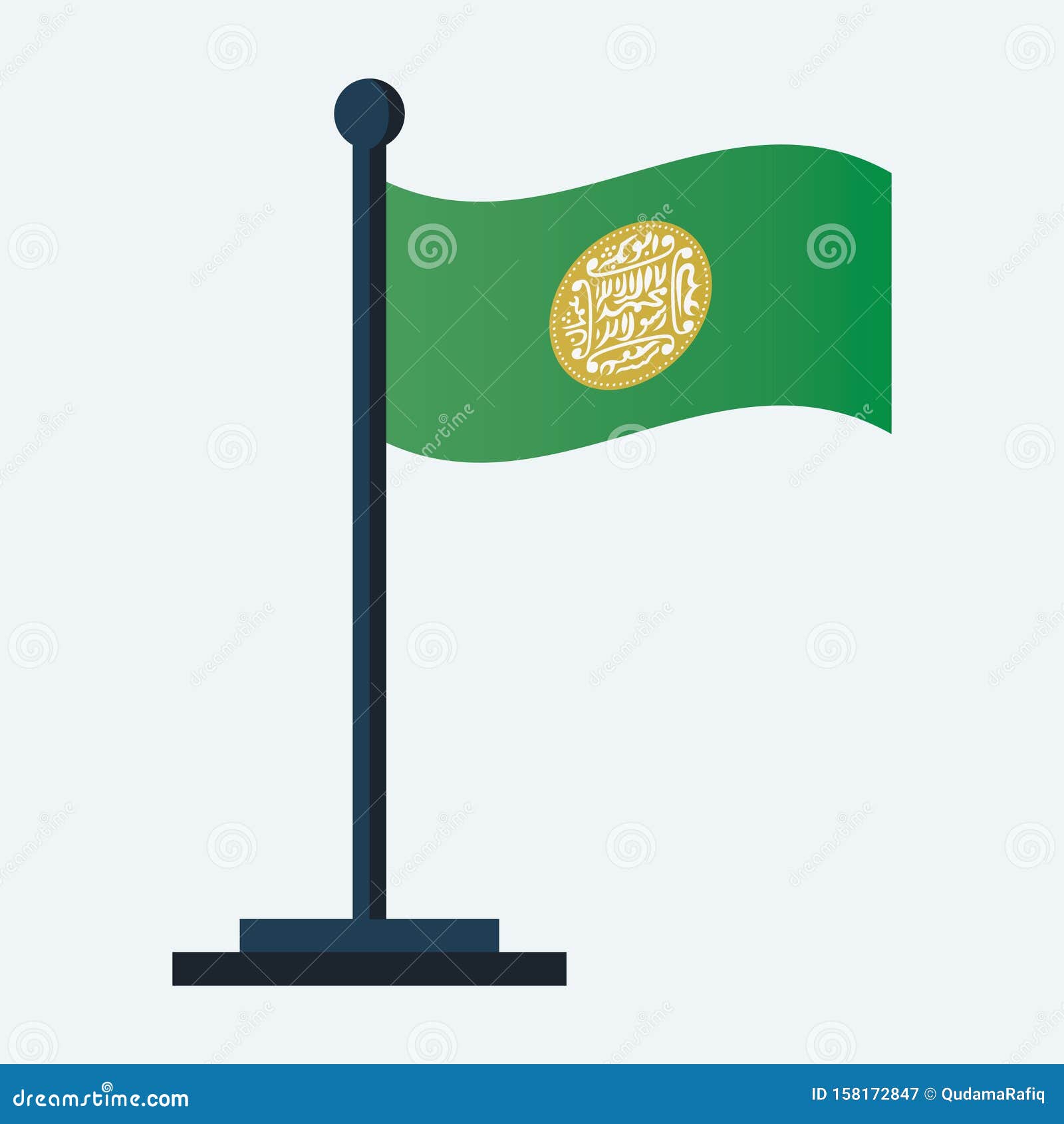 Rohingya Flag Isolated on White Background - Table Flag, Vector ...