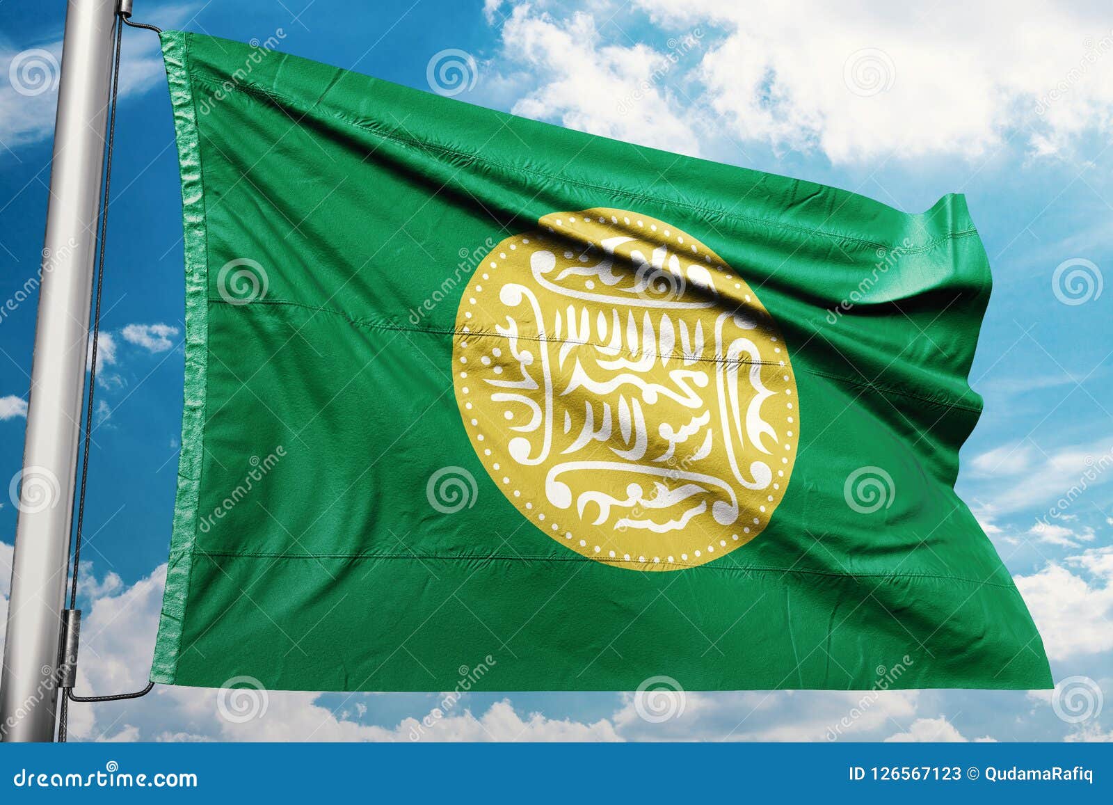 Rohingya Flag: Realistic Waving Flag Stock Image - Image of arakanese ...
