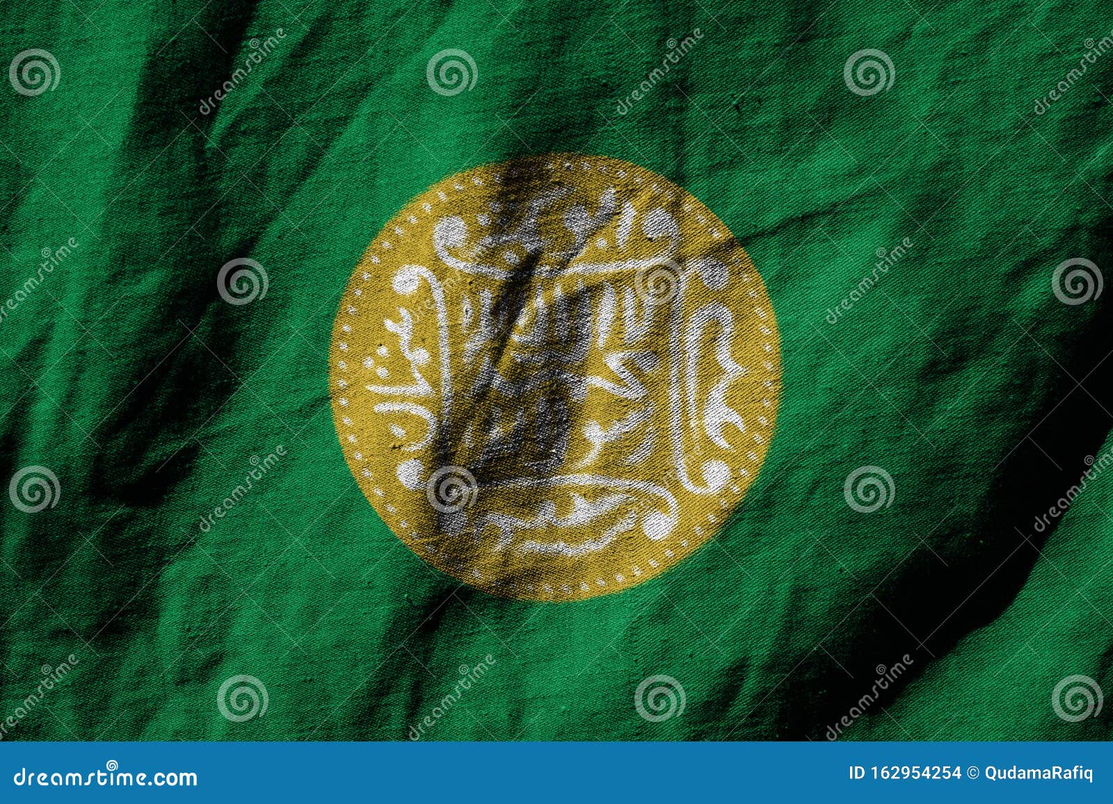Rohingya Flag Waving in the Wind, Close-up. Stock Illustration ...