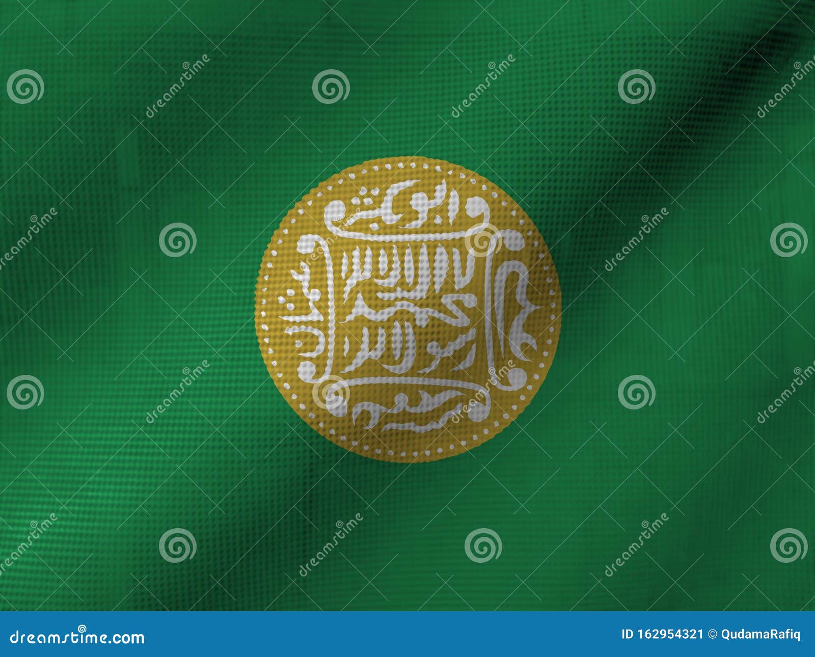 Rohingya Flag Waving in the Wind, Close-up. Stock Illustration ...