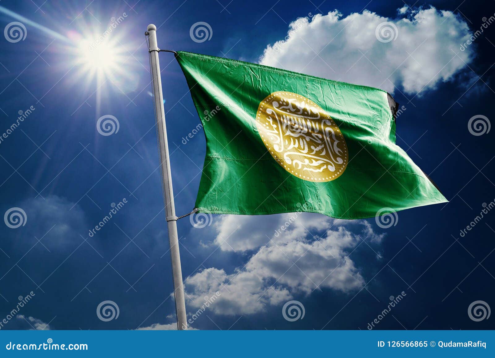 Rohingya Realistic Flag stock image. Image of flying - 126566865
