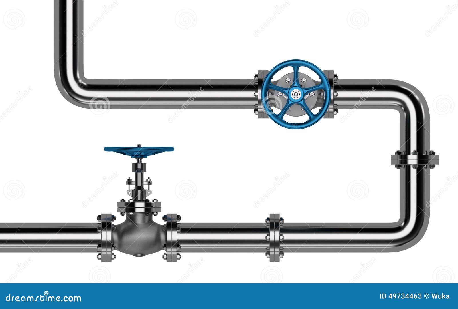 Rohre mit Ventilen stockbild. Bild von rohr, rohre, metallisch - 49734463