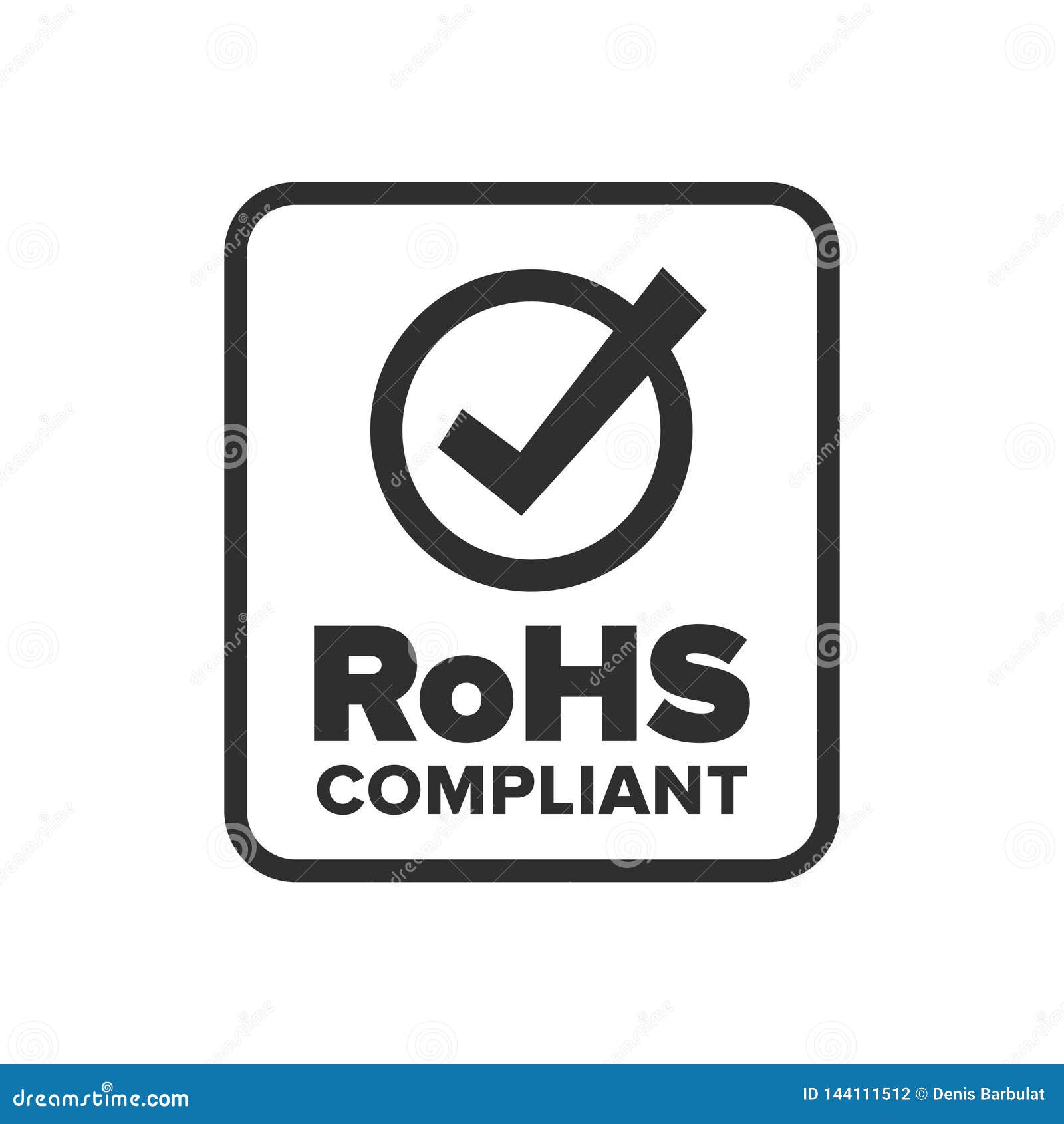 RoHS compliant symbol stock vector. Illustration of certificate - 144111512