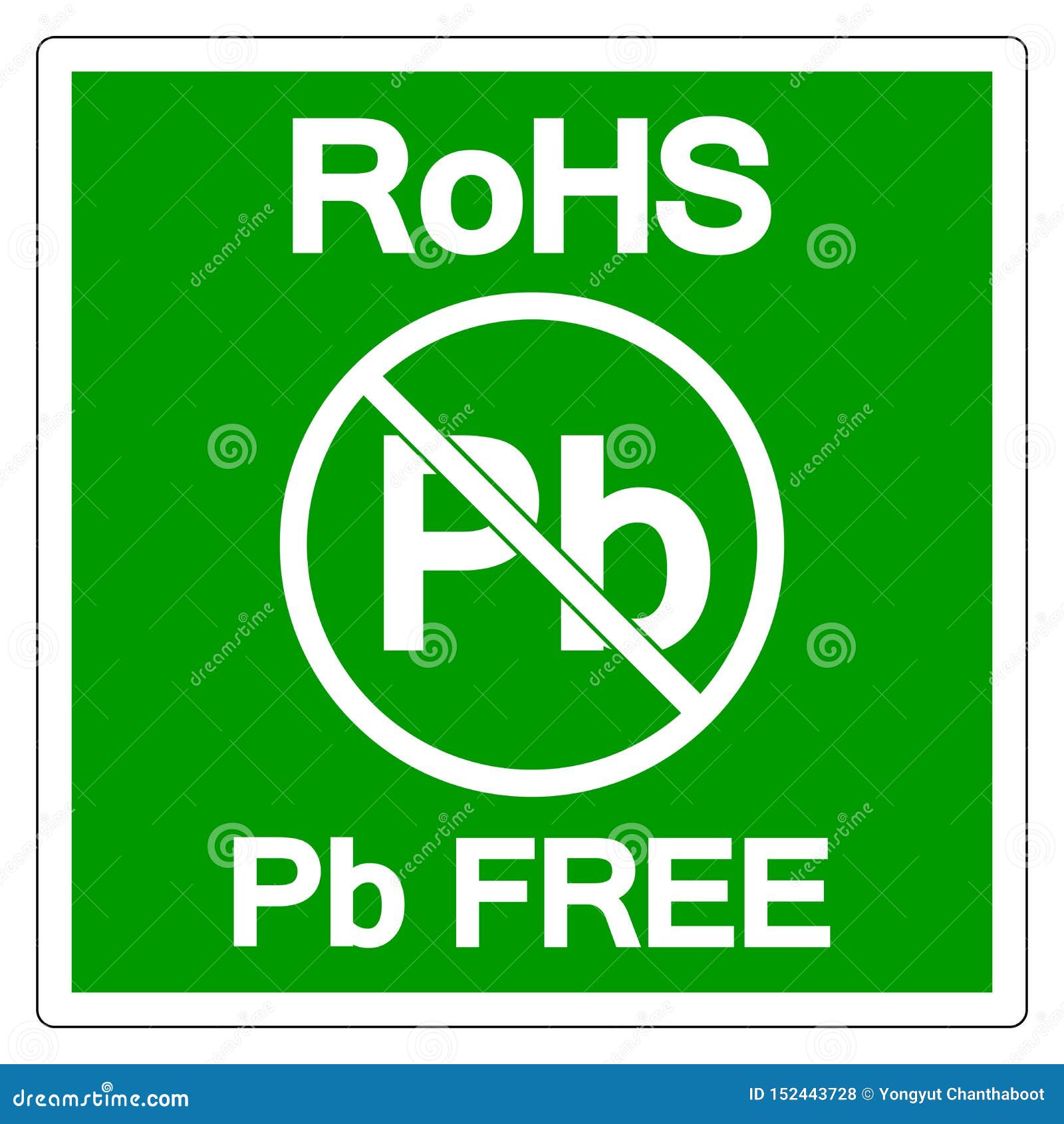 RoHS Pb Free Symbol Sign, Vector Illustration, Isolate on White ...