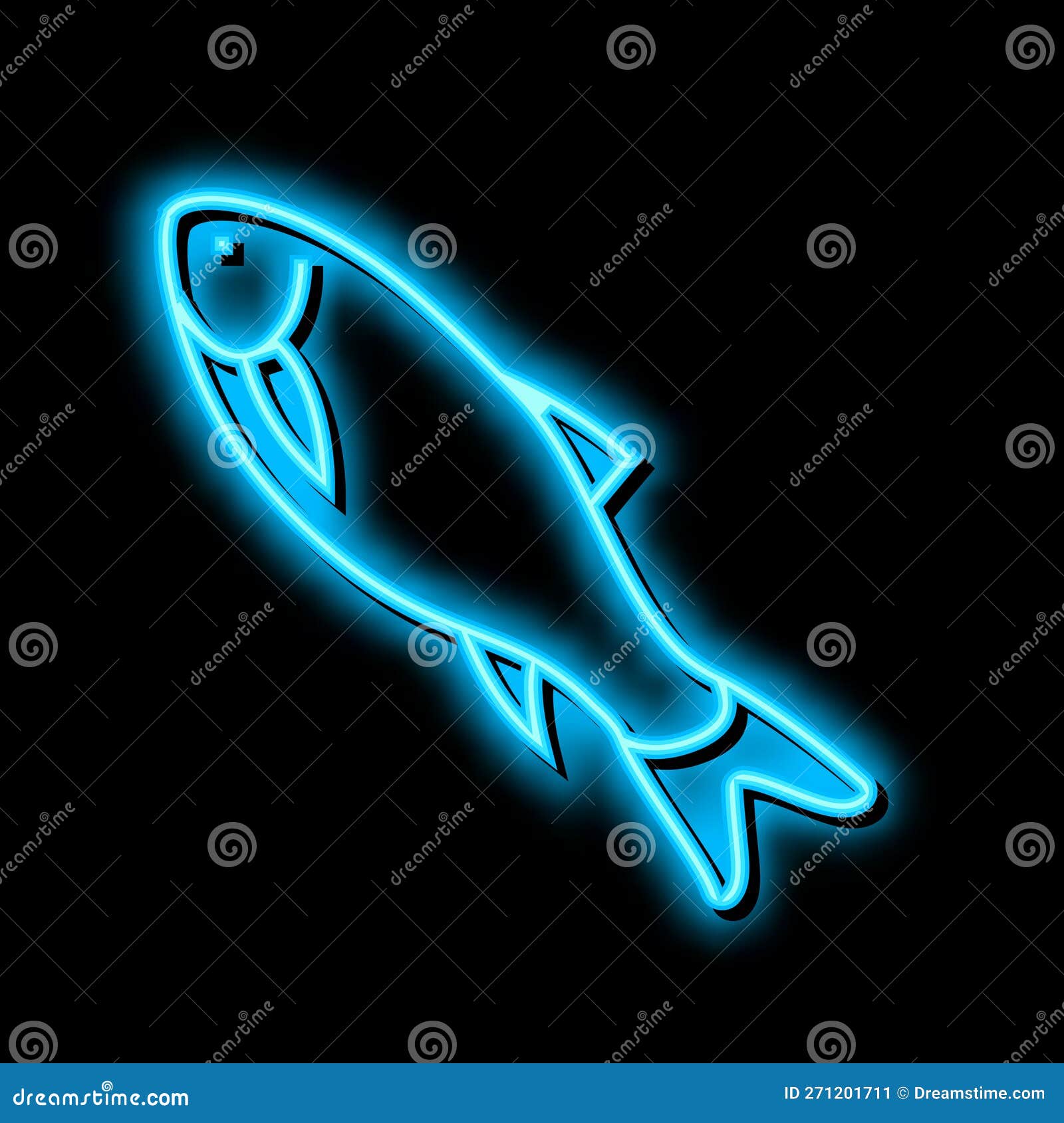 Rohu Fish Neon Glow Icon Illustration Stock Vector - Illustration of ...