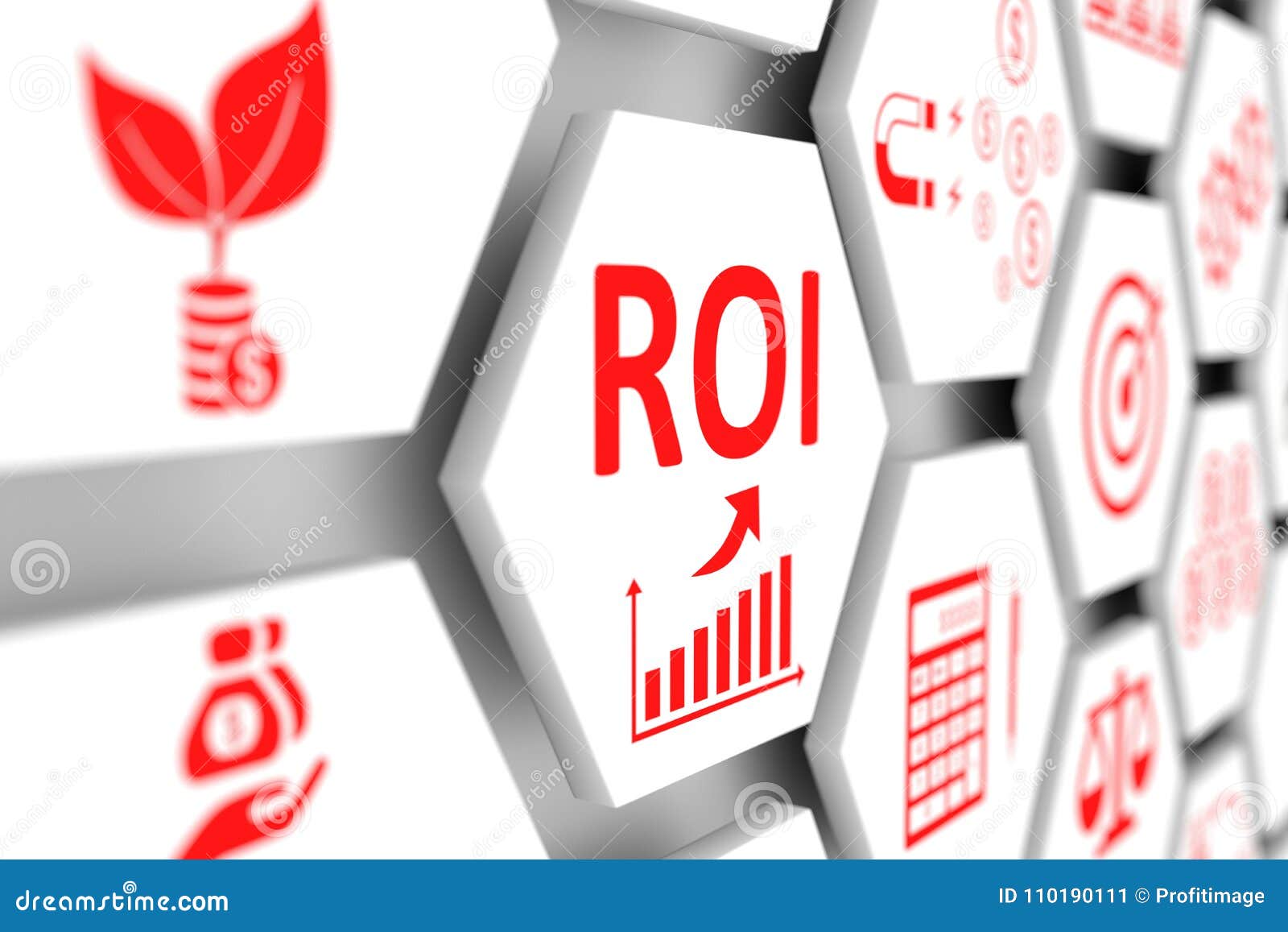 ROI concept stock illustration. Illustration of cell - 110190111