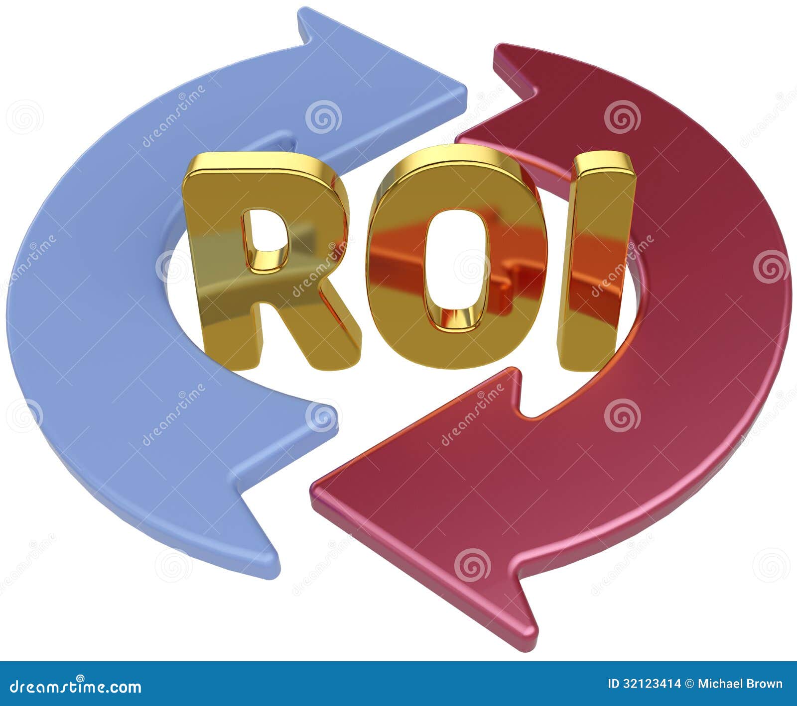 ROI Return on Investment Arrows Stock Illustration - Illustration of ...