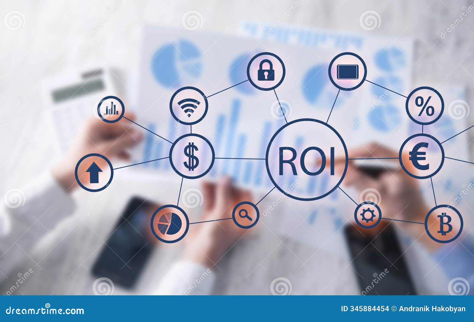 ROI-Return on Investment. Business Concept Stock Illustration ...
