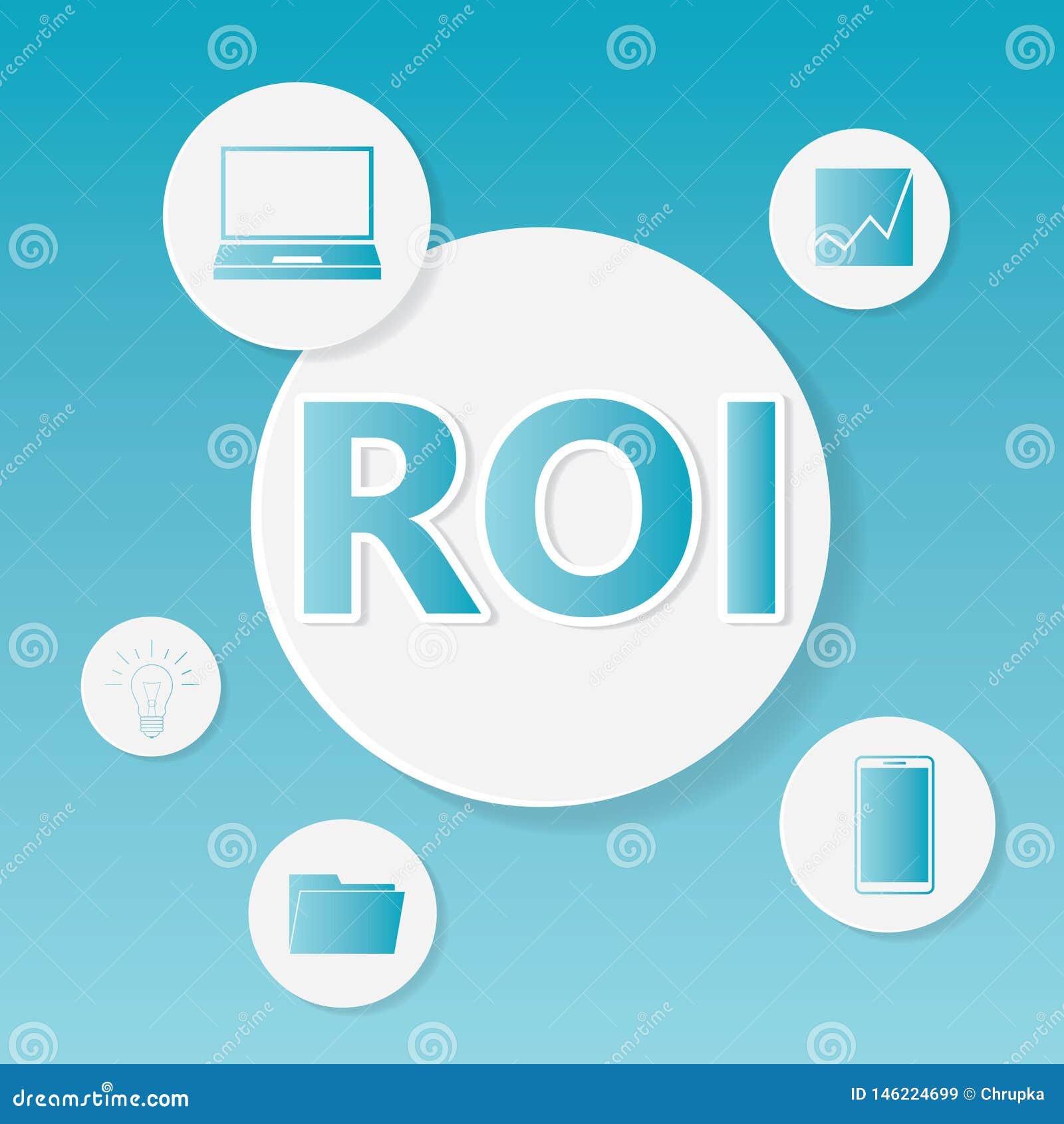 ROI Return on Investment Business Concept Stock Vector - Illustration ...