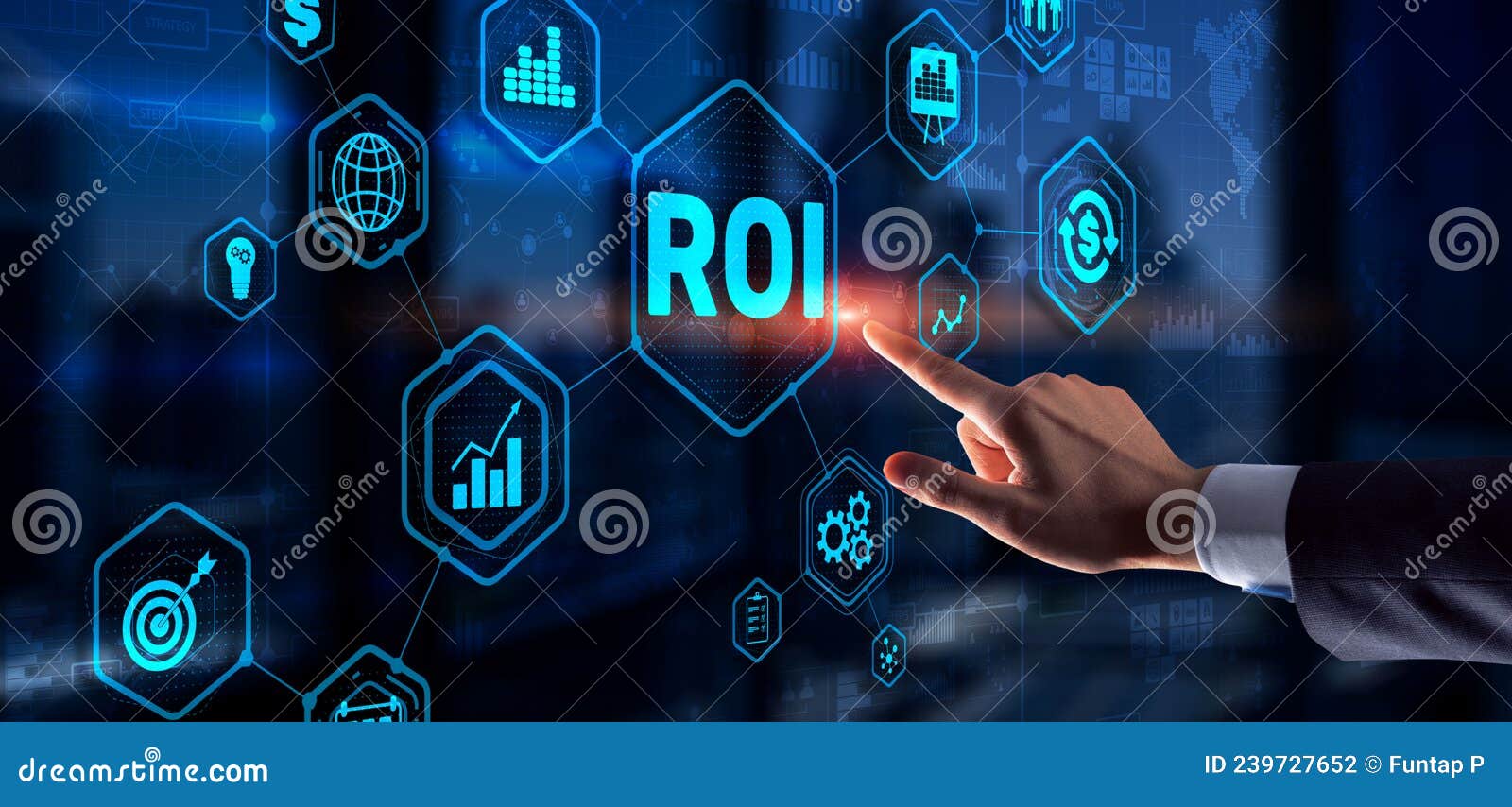 Roi Return on Investment Business Technology Analysis Finance Concept ...
